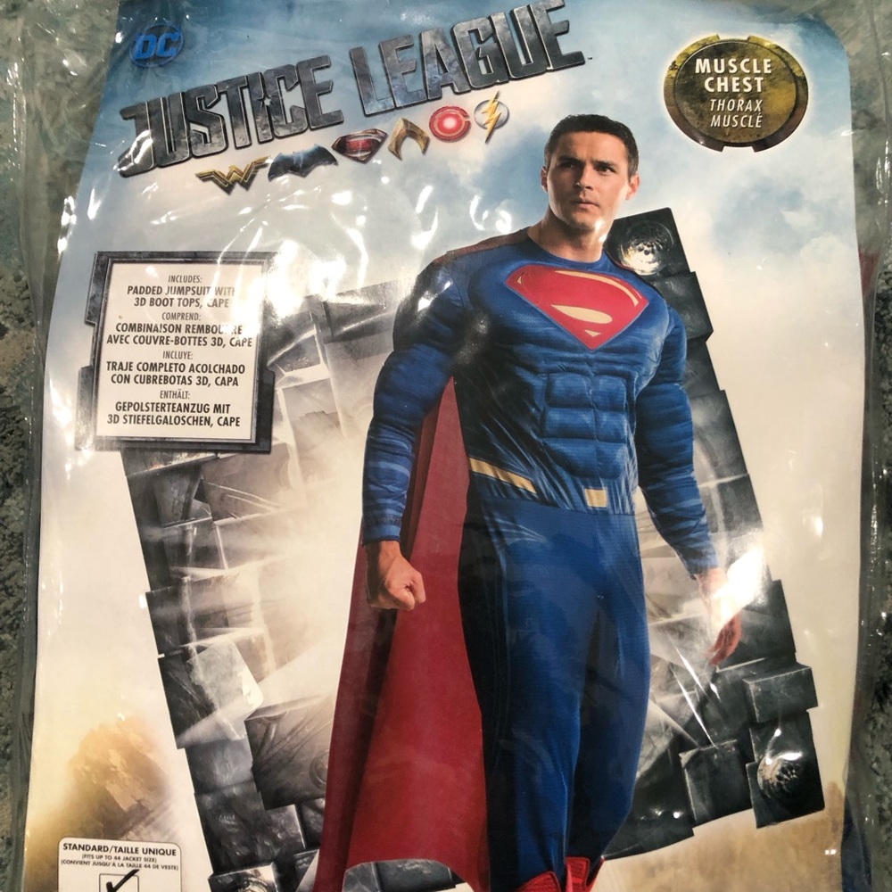 Adult Superman 1 Piece Costume Batman V Superman:Dawn… - Gem